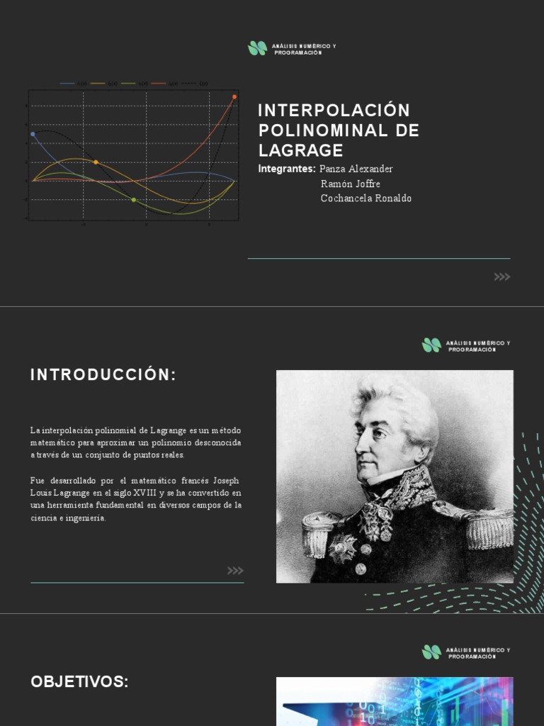 Interpolación-polinominal-de-Lagrange | PDF | Análisis numérico | Matemáticas De La Computación