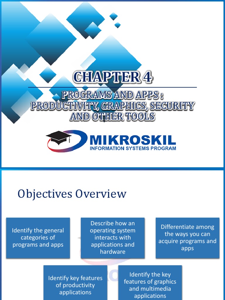 Bab 4 Programs and Apps Productivity, Graphics, Security and Other Tools | PDF | Application ...