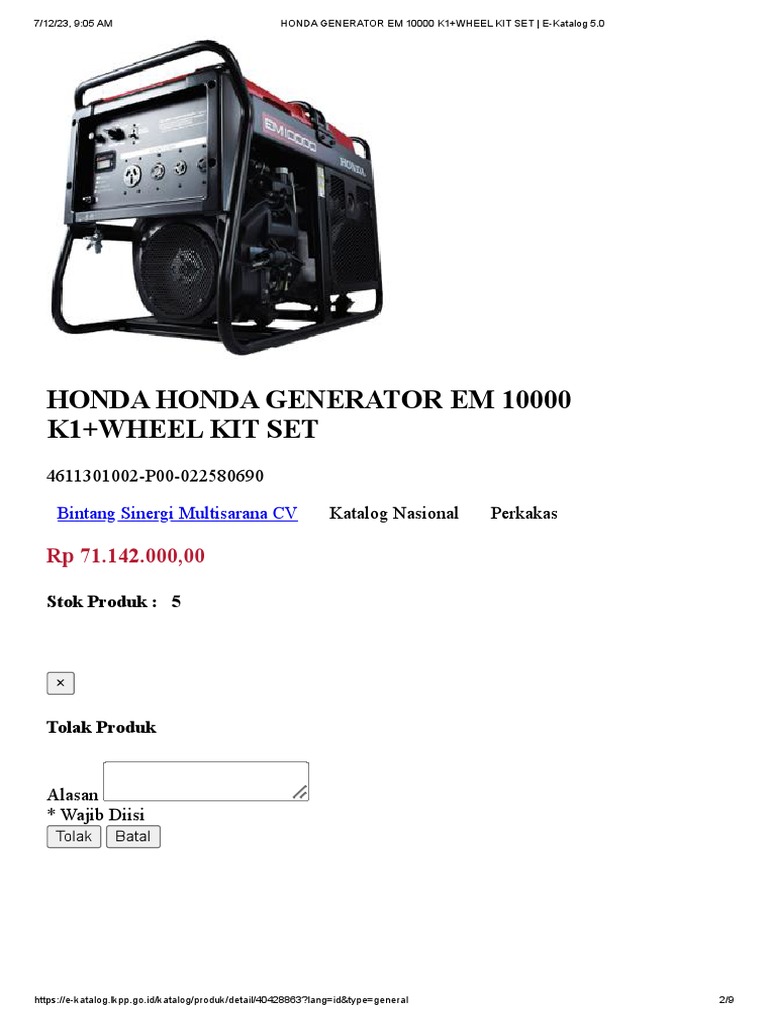 Genset | PDF