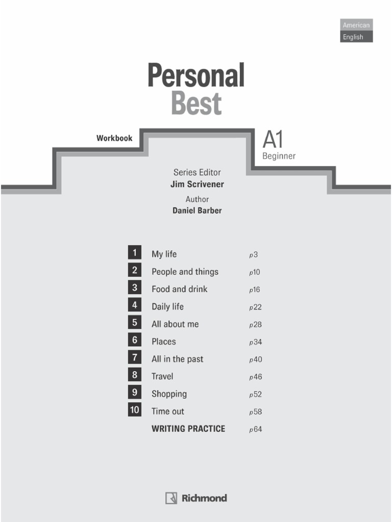 Personal Best A1 Workbook | PDF