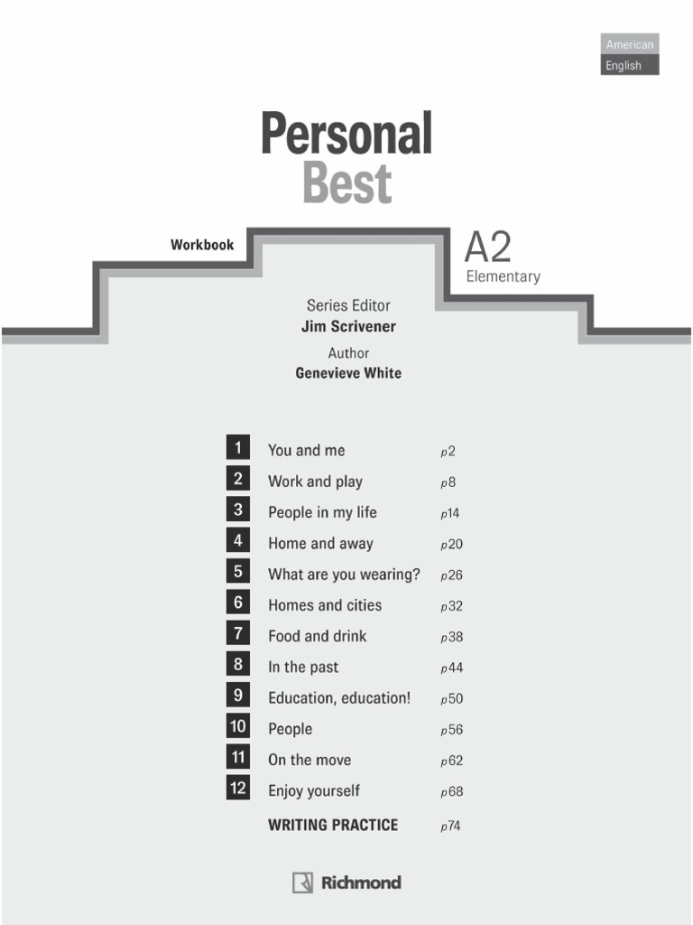 Personal Best A2 Workbook | PDF
