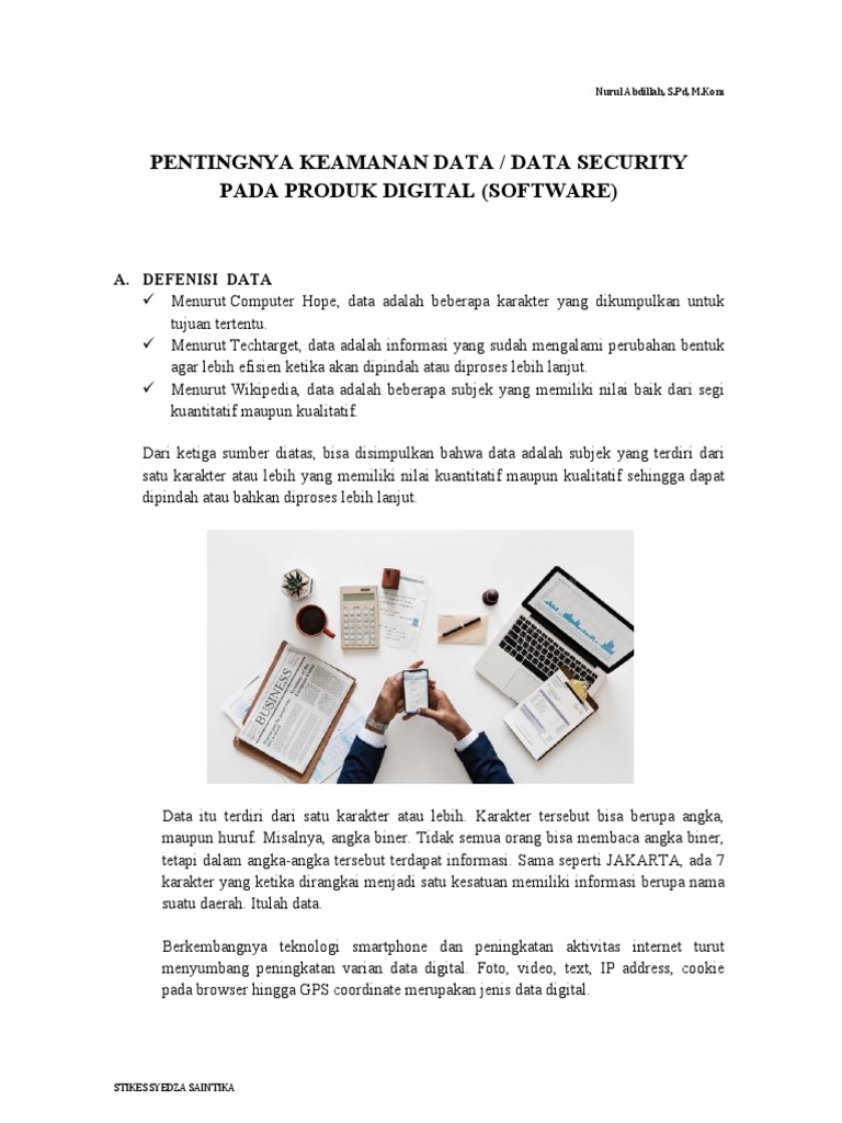 Pentingnya Keamanan Data Digital | PDF | Komputer