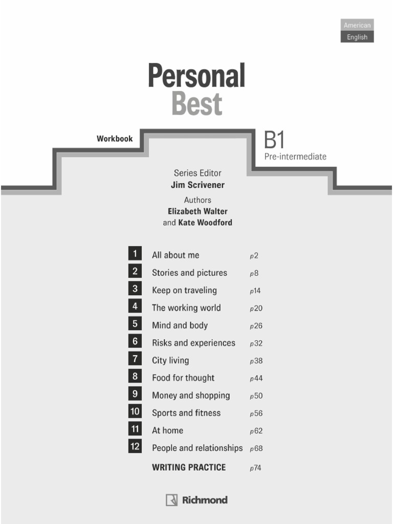 Personal Best B1 Workbook | PDF