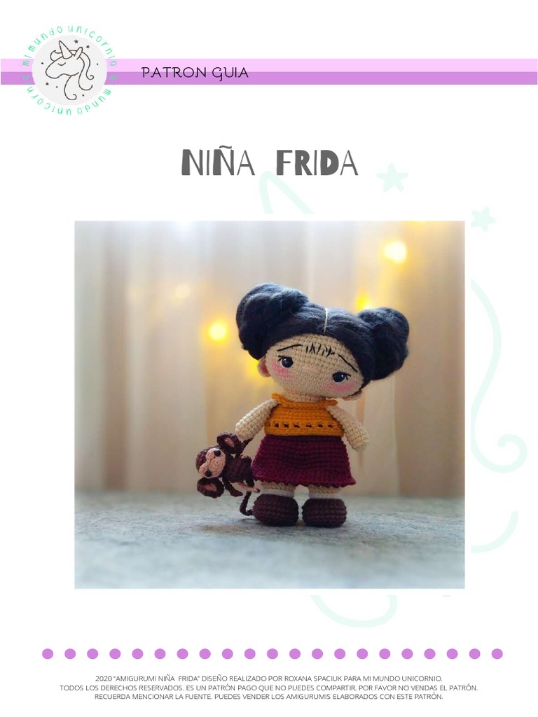 Patrón Amigurumi Niña Frida | PDF