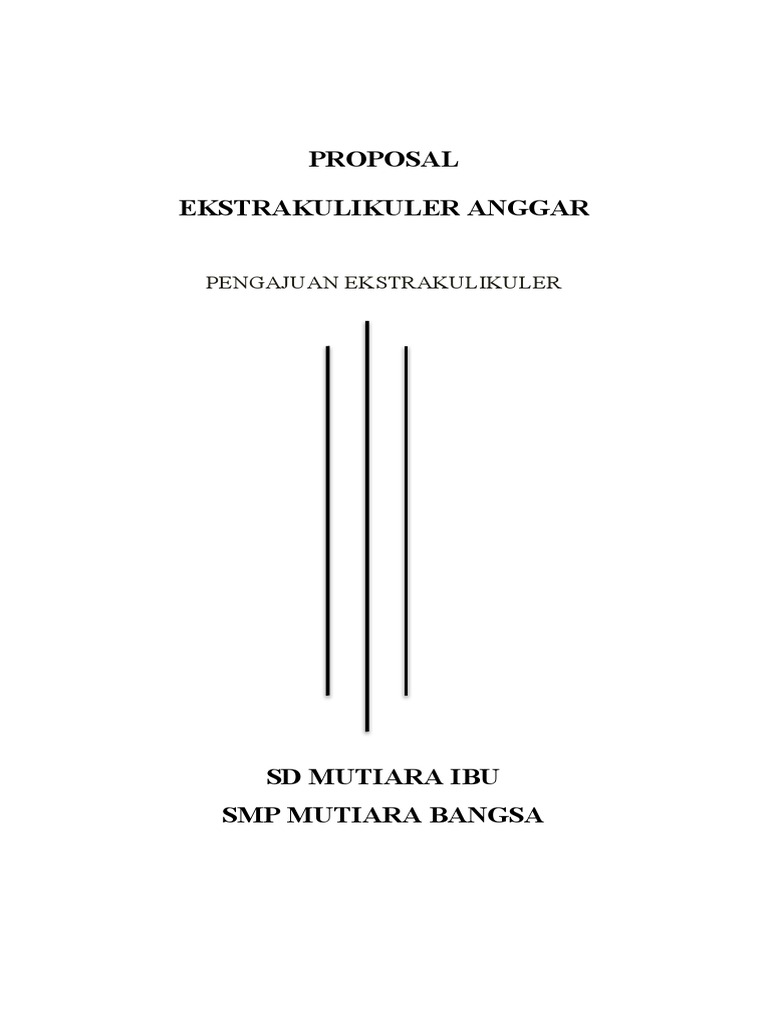 Proposal Pengajuan Ekskul Anggar SD Mutiara Ibu & SMP Mutiara Bangsa | PDF