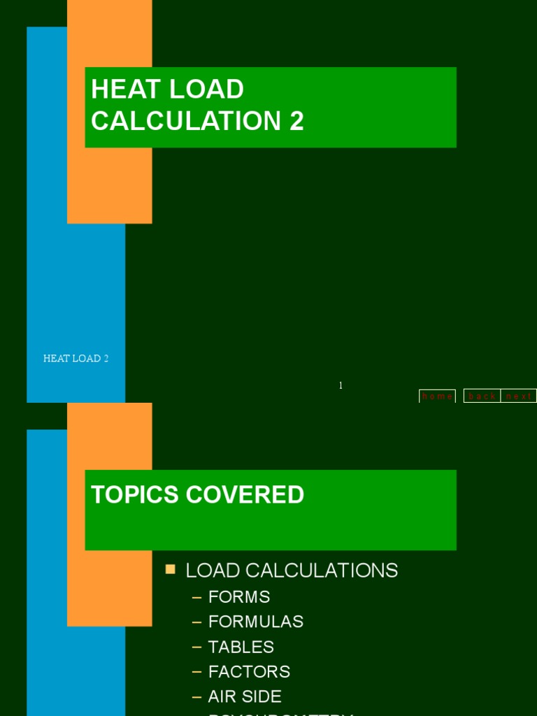 Heat Load Calculation 2 | PDF | Latent Heat | Ventilation (Architecture)