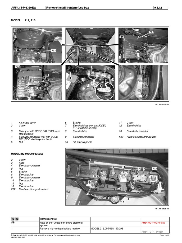 Remove Install Front Prefuse Box f32 | PDF | Automotive Technologies ...