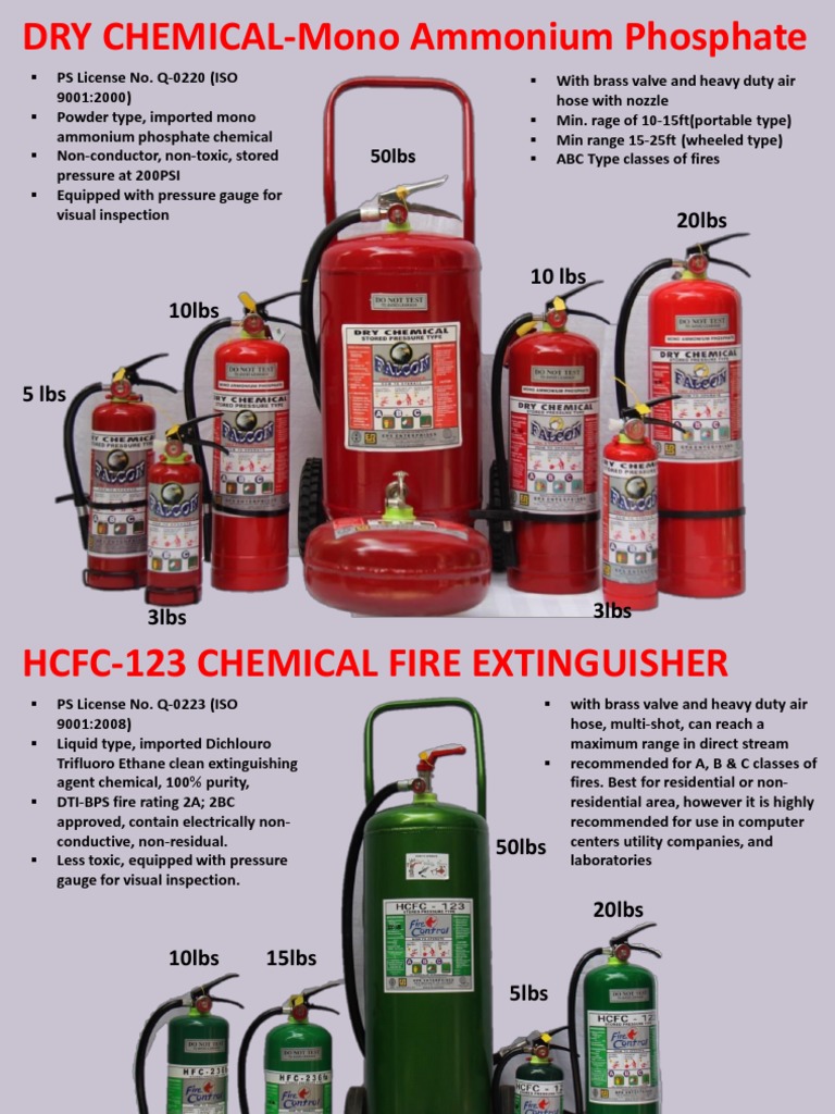 Fire Extinguisher Product Catalog - Jabb | PDF | Chemistry | Materials