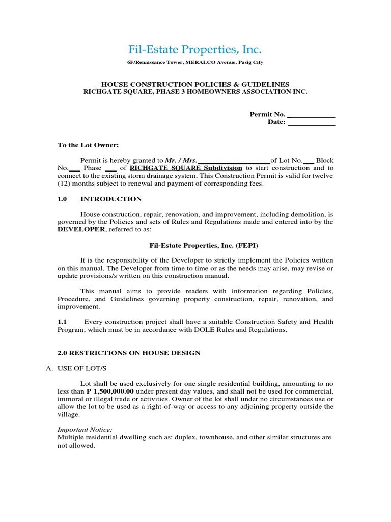 RGS3 ConstructionGuidelines | PDF | Home & Garden | Computers
