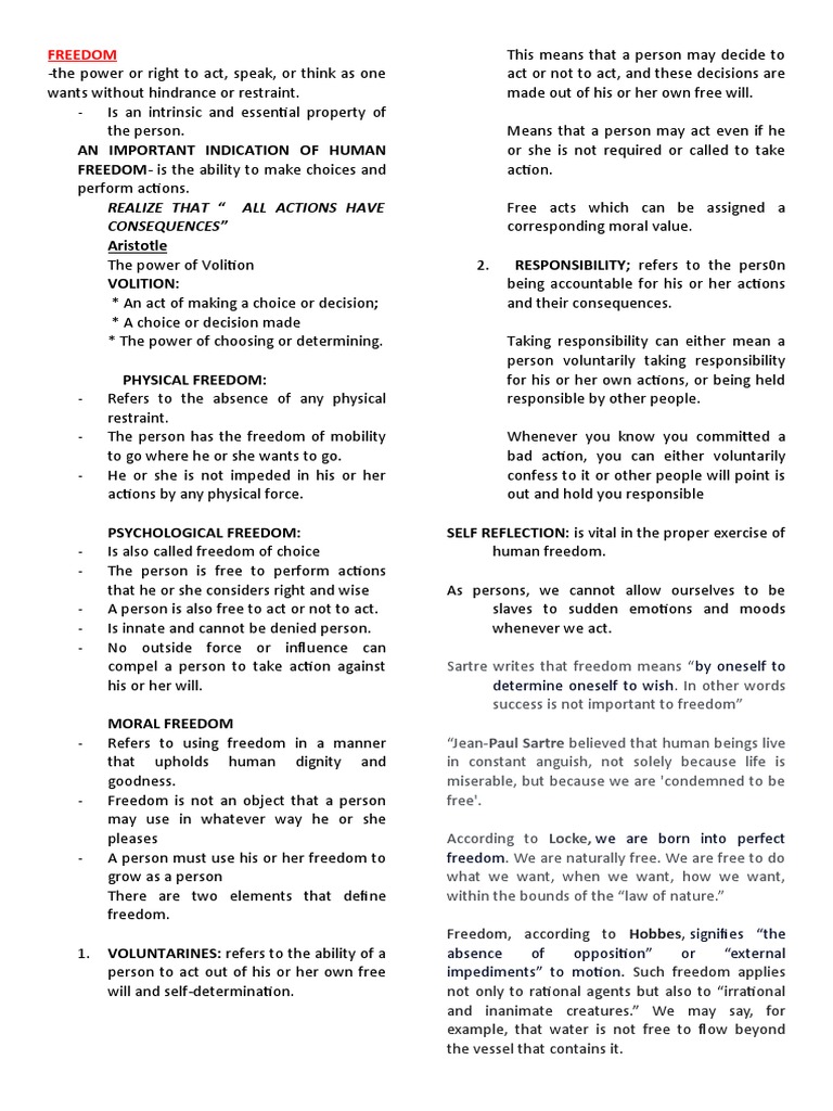 Philo 2q Review Materials | PDF | Free Will | Death