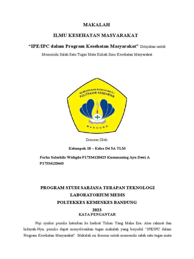 IPE Dan IPC Dalam Program Kesehatan Masyarakat | PDF