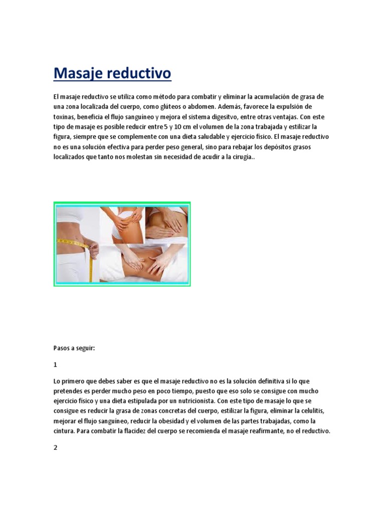 Masaje Reductivo Margarita | PDF | Masaje | Tejido adiposo