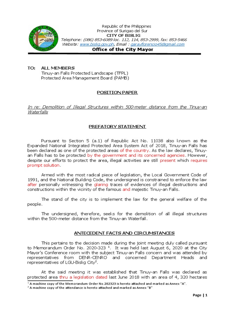 TFPL Pamb Position Paper | PDF