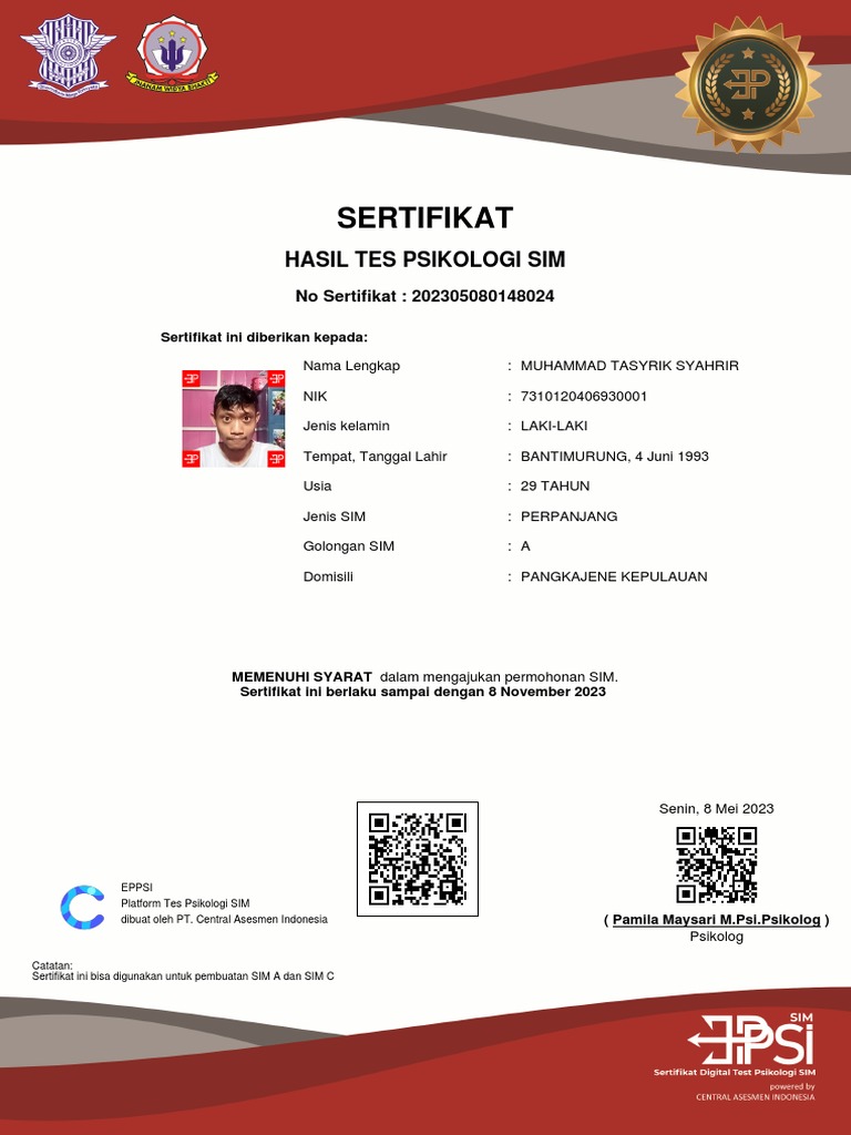 Tes Psikologi Sim | PDF