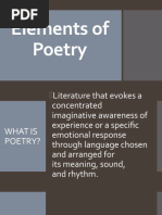 Elements of Poems | PDF | Metre (Poetry) | Poetry