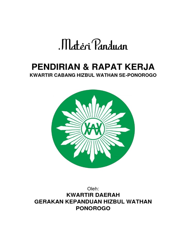 Pendirian Kwarcab Hizbul Wathan Ponorogo | PDF