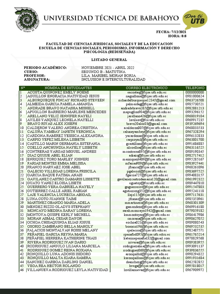 2do B Inclusión | PDF