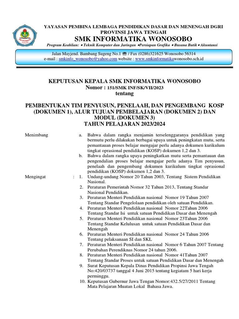 SK TPK Kosp 2023-2024 | PDF