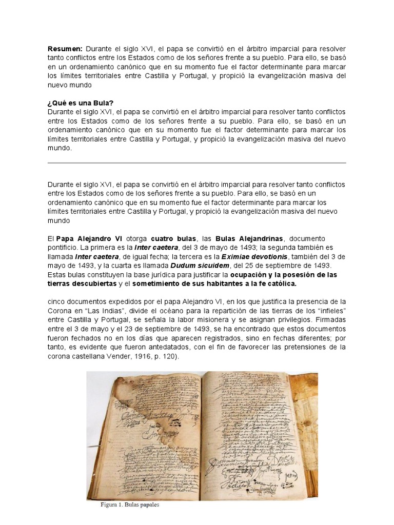 Bulas Alejandrinas y su impacto territorial | PDF | España