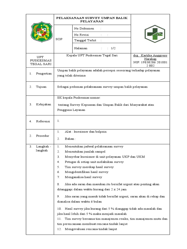 Sop Umpan Balik | PDF | Bisnis