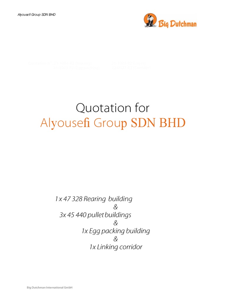 Quotation - Chicken Farming | PDF