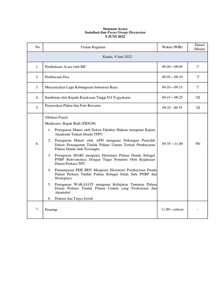 Susunan Acara FGD 09 JUNI 2022 (1).PDF 2 | PDF