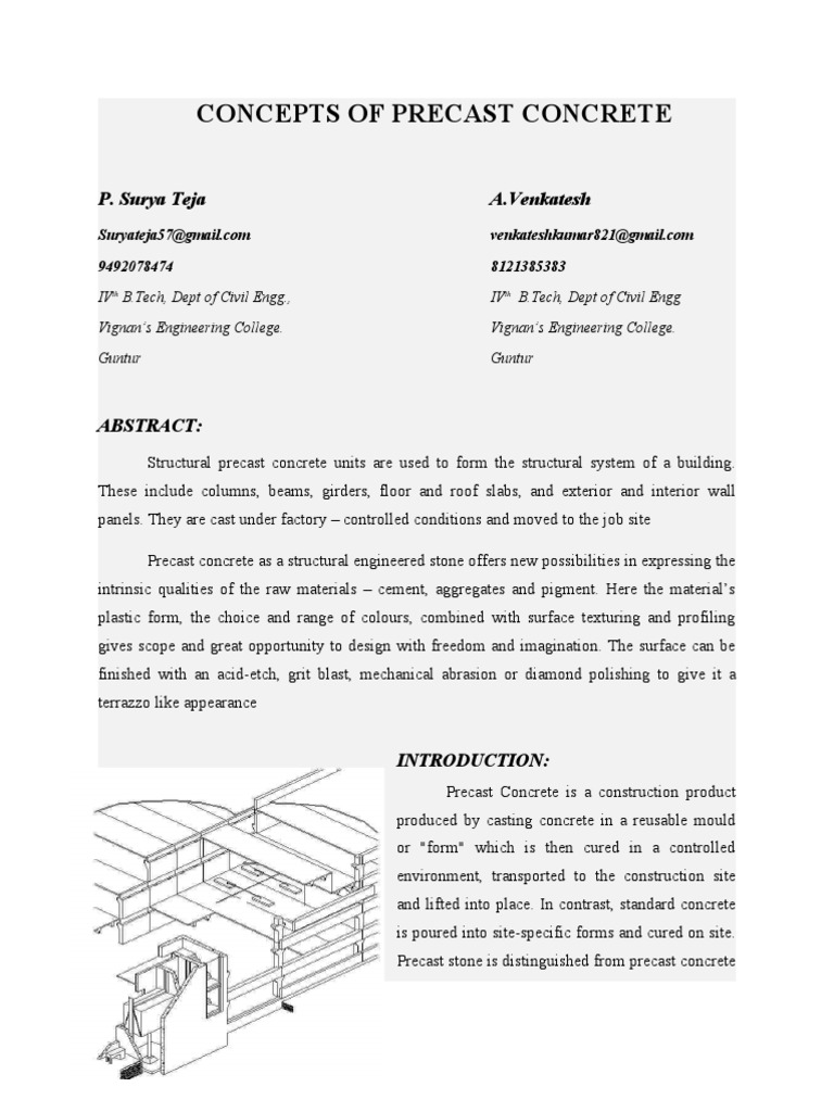 Precast Concrete | PDF | Precast Concrete | Framing (Construction)