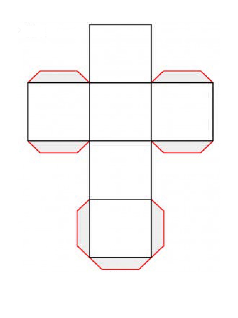 Plantilla Cubo, Piramide y Prisma (Recortar y Pegar) | PDF