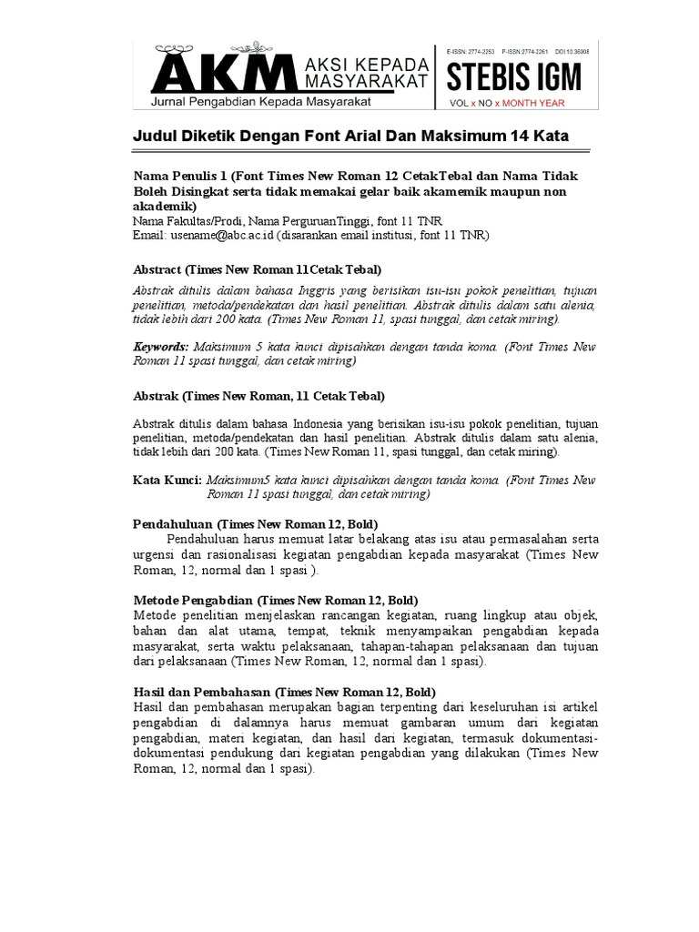 Template Jurnal AKM | PDF