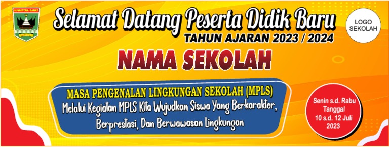 Contoh Spanduk MPLS Sekolah | PDF