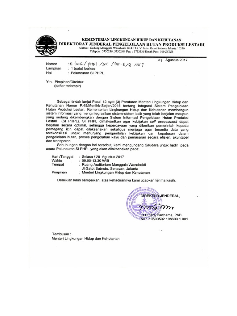 Undangan SI-PHPL | PDF