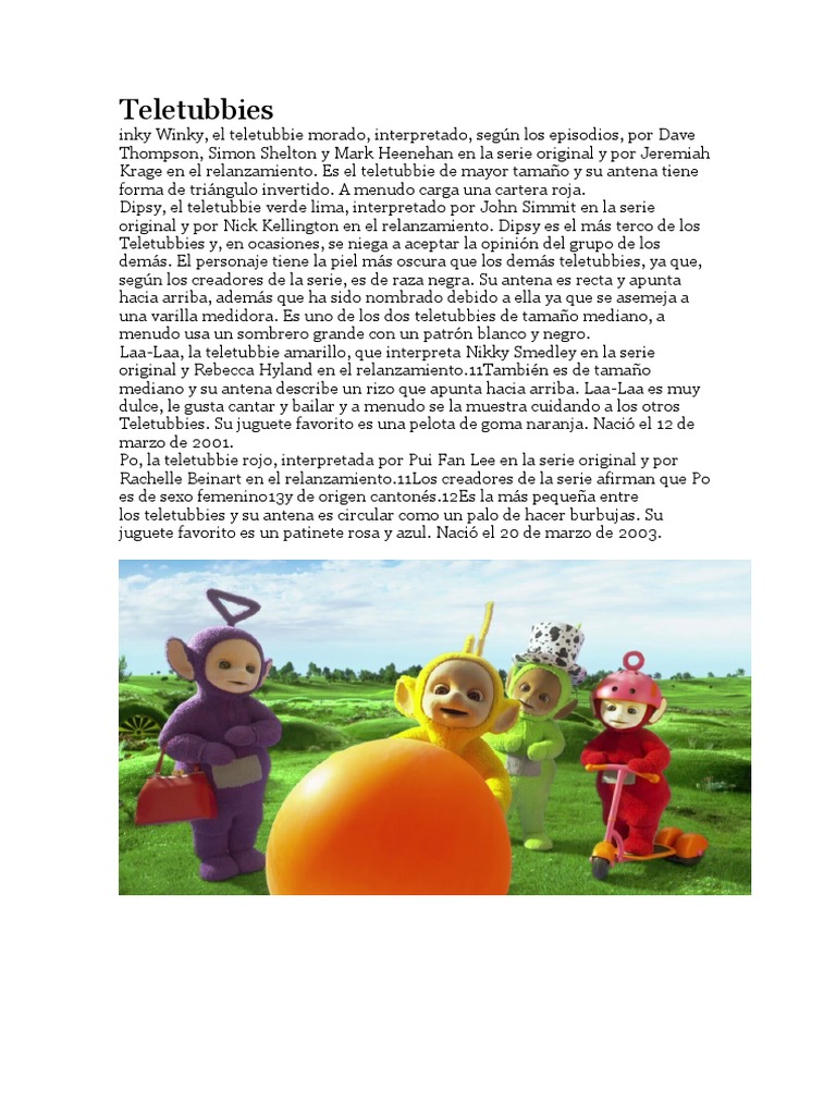 Teletubbies | PDF