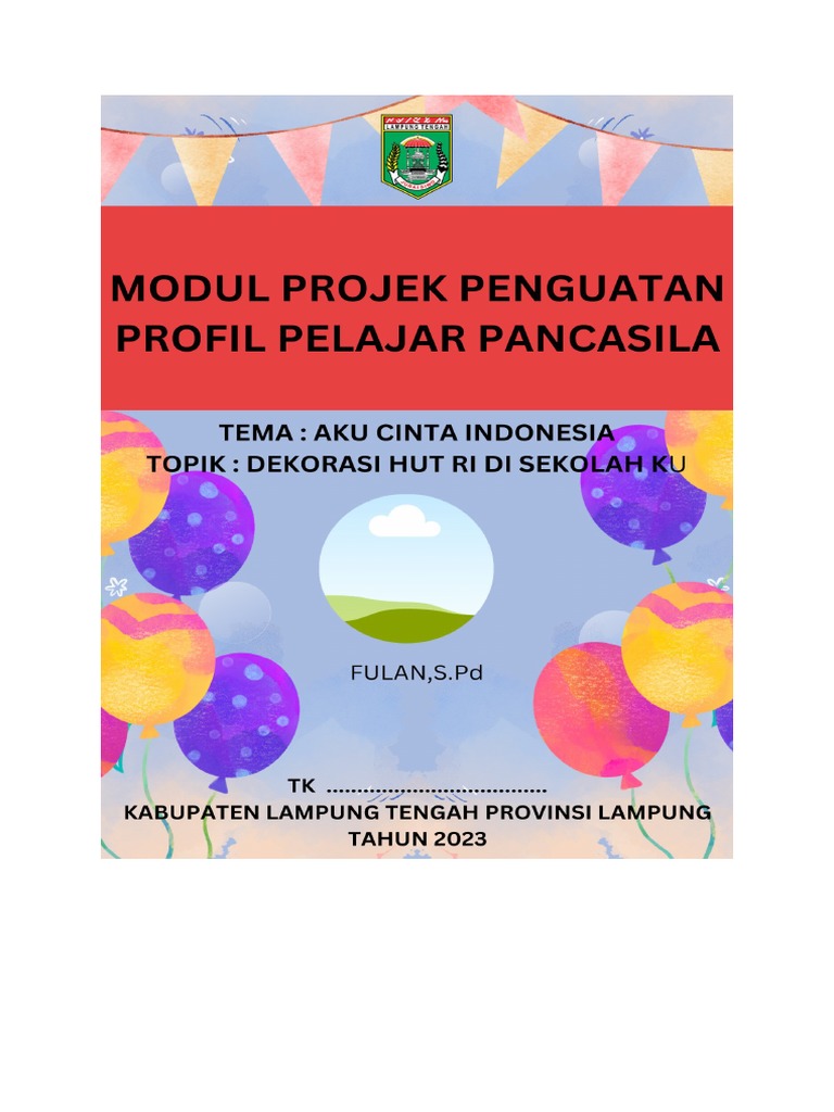 Modul Projek PAUD: Dekorasi HUT RI | PDF
