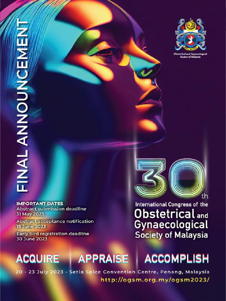 OGSM 2023 Final Announcement Min | PDF | Gynaecology | Obstetrics And Gynaecology