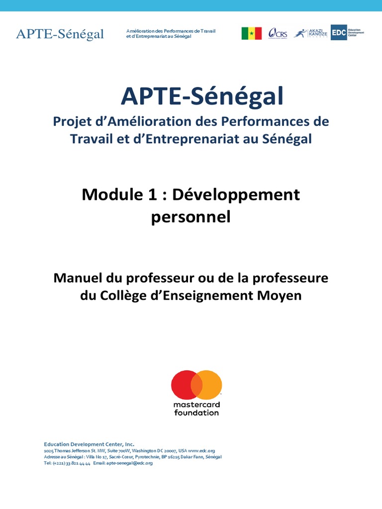 APTE Module 1 | PDF | Gestion des ressources humaines | Développement ...
