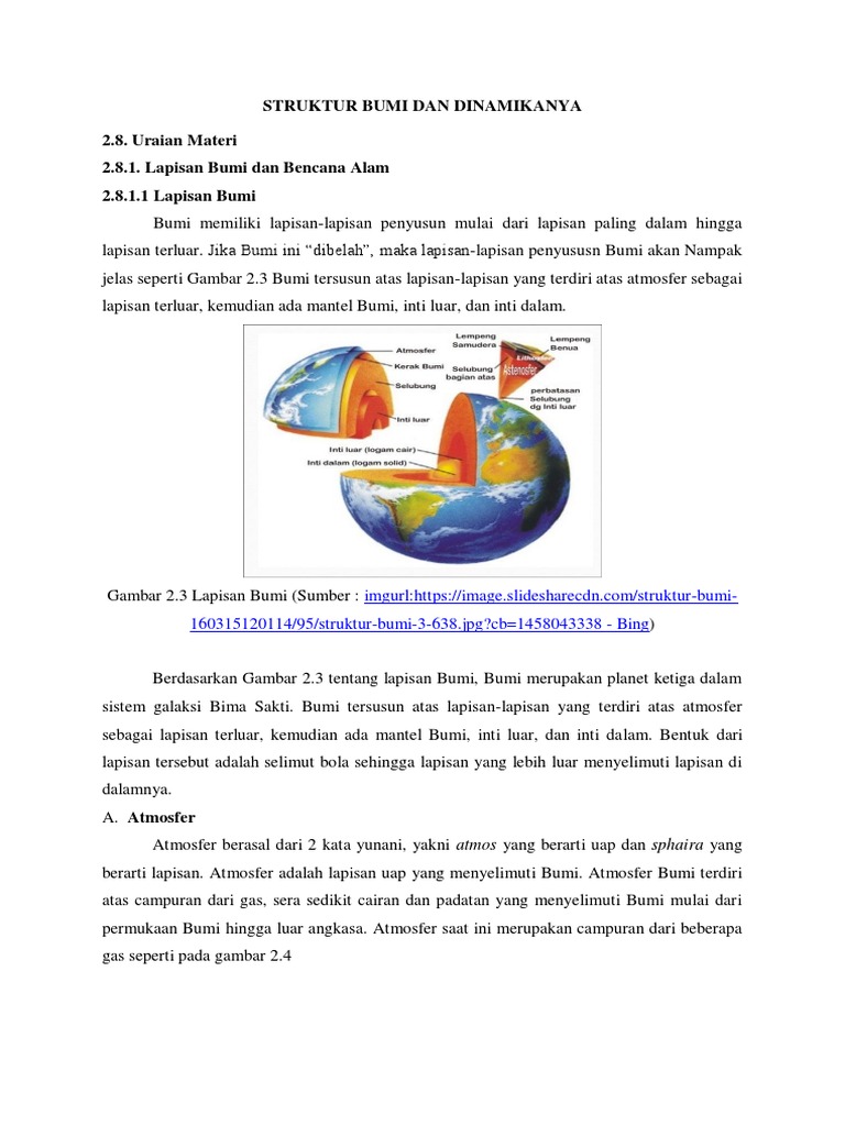 Materi E-Modul Struktur Bumi Dan Dinamikanya | PDF