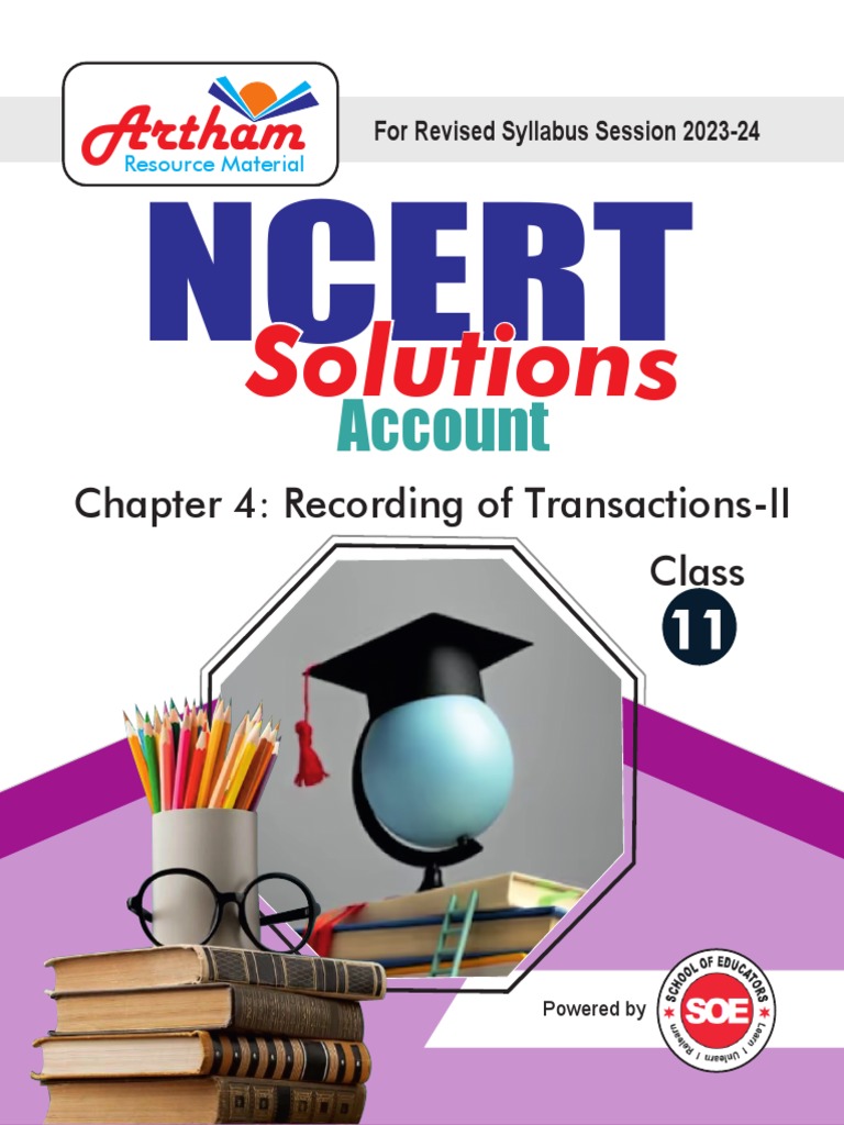 Class 11 Account Solution For Session (2023-2024) Chapter-4 Recording of Transaction-II | PDF ...