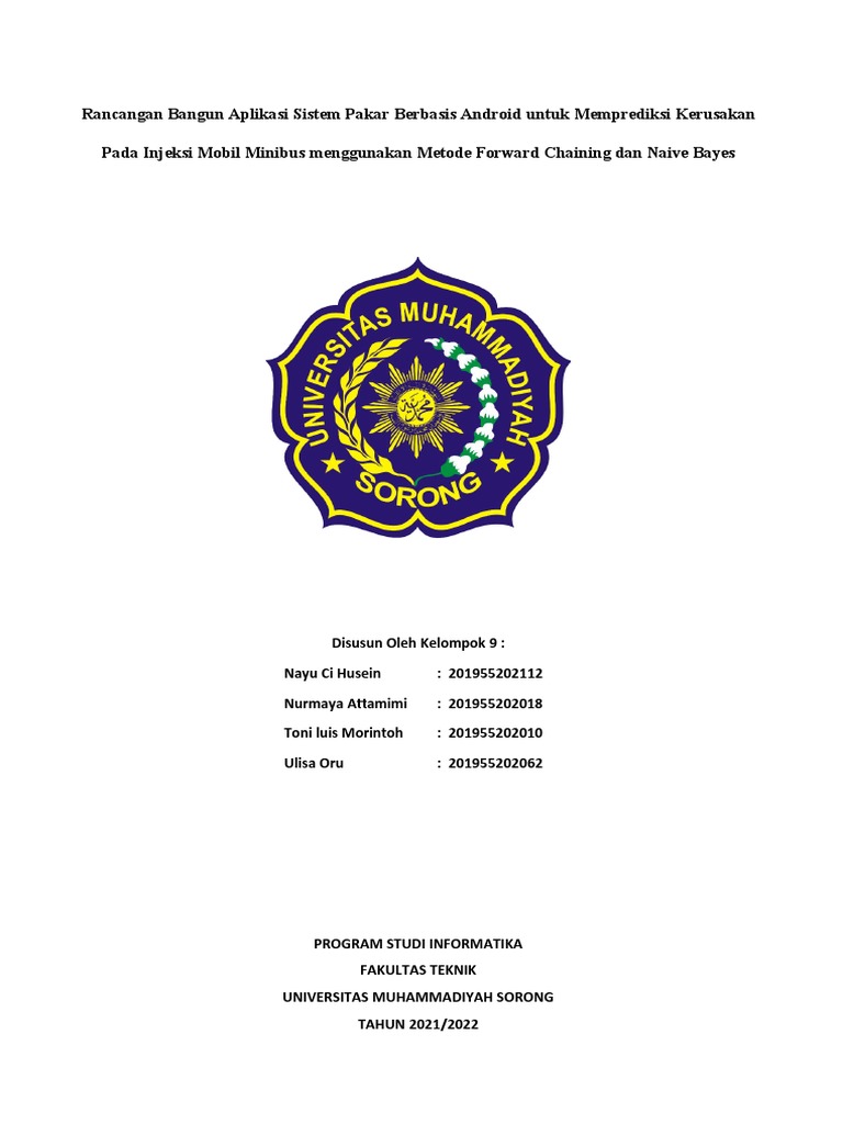 Proposal Sistem Pakar Kelompok 4 | PDF
