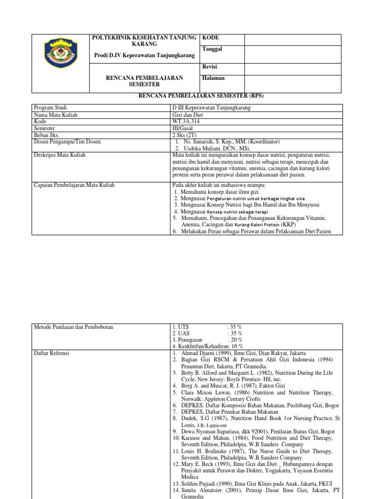 Rps Gizi d3 Juli 2023 | PDF