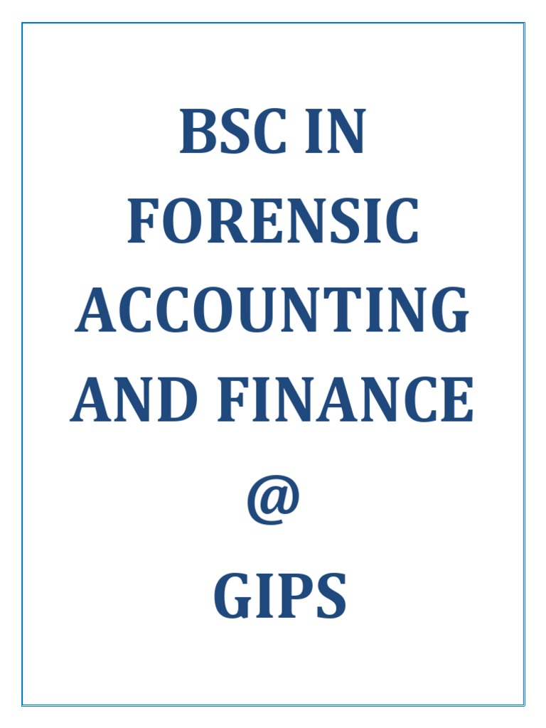 BSc in Forensic Accounting Overview | PDF | Accounting | Audit