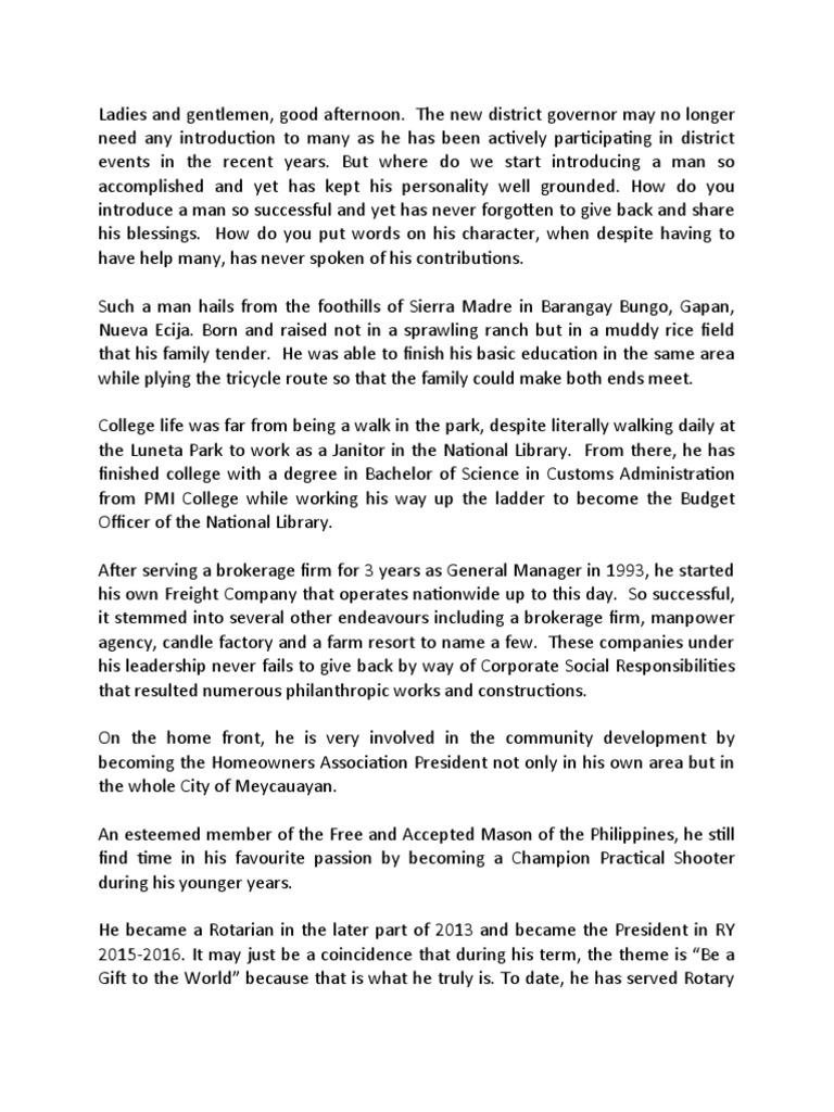 DG Rudy Intro For Induction | PDF