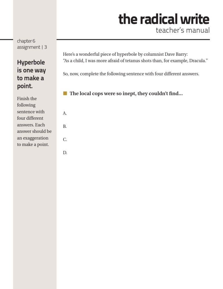 Radical Write Workbook 6-3 | PDF | Language Arts & Discipline | Poetry