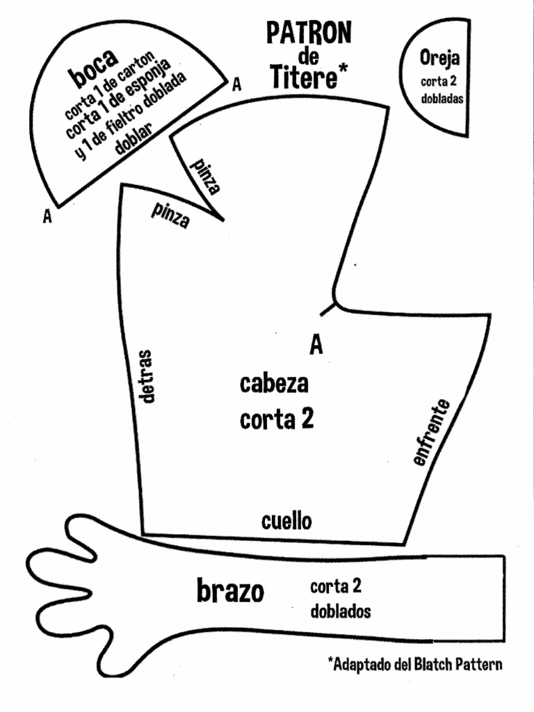 Patrón Para Titere | PDF
