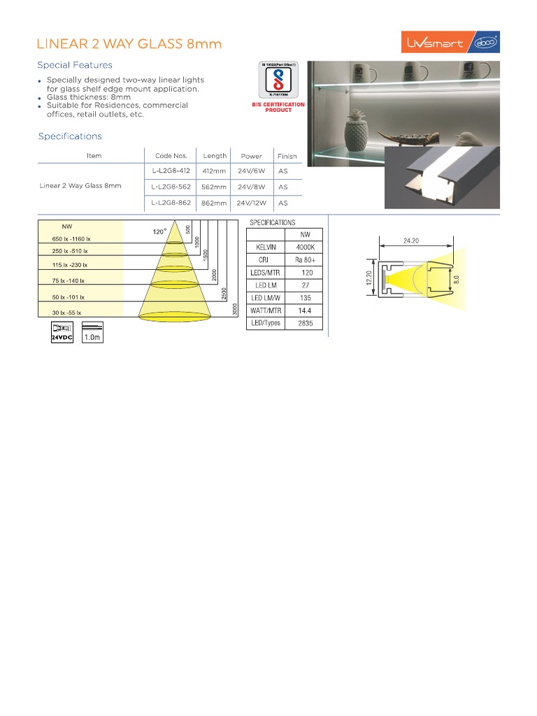 Linear Two Way Glass 8mm | PDF