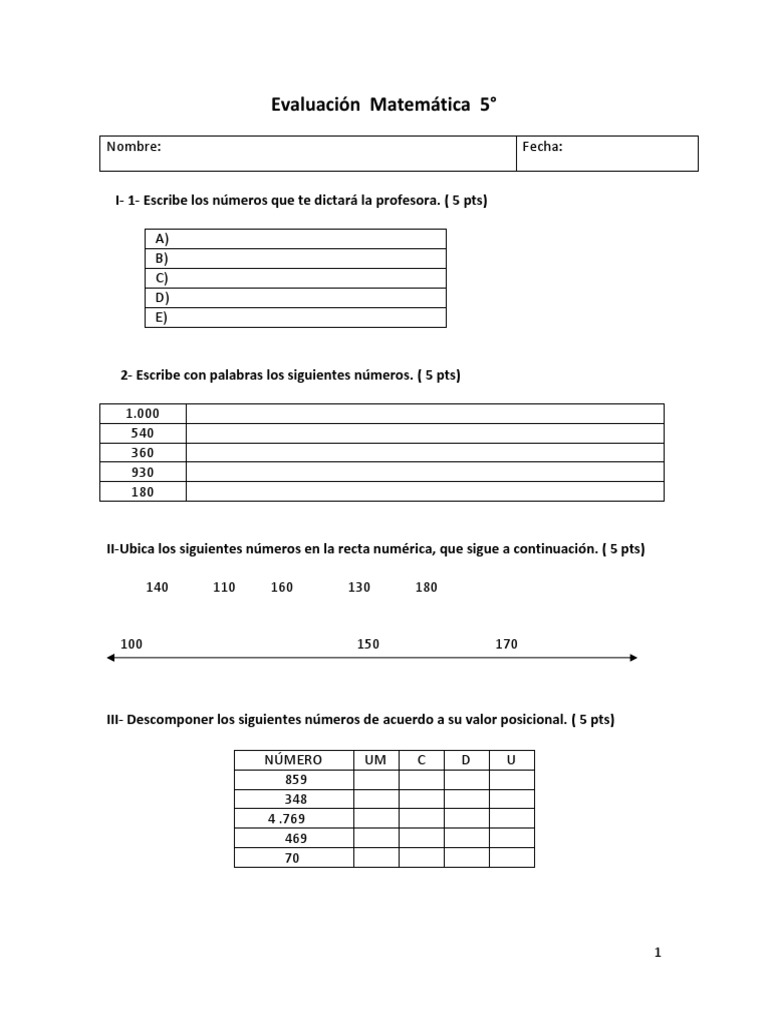 Matematicas 5to | PDF | Matemáticas | Notación Matemática