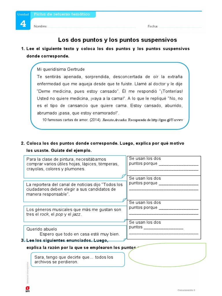 Puntos Suspensivos y Dos Puntos | PDF