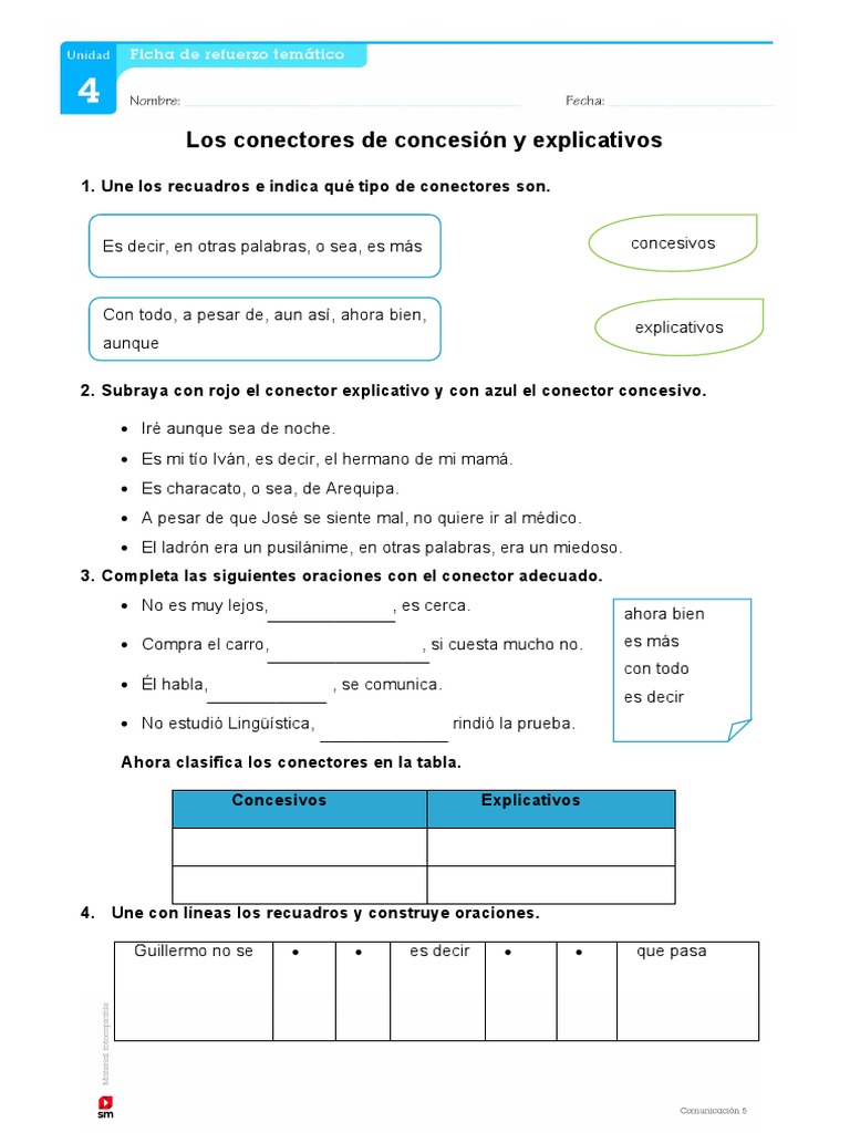 Conectores de concesión y explicación | PDF