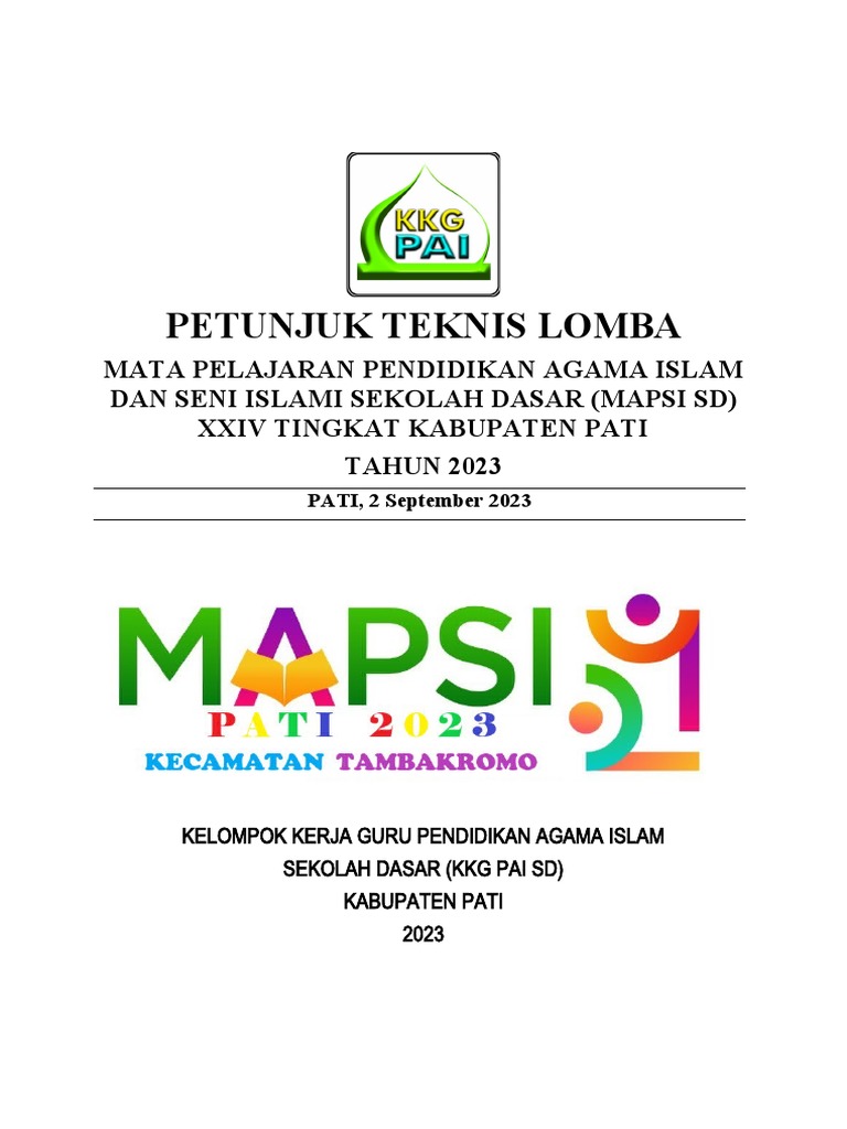 Juknis Lomba MAPSI SD Pati 2023 | PDF
