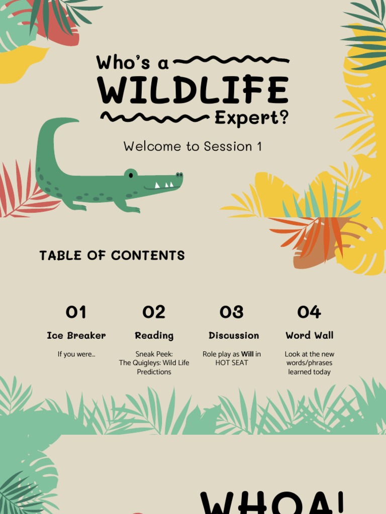 Session 1 Introduction To The Quglieys Wildlife | PDF | Adverb | Syntax