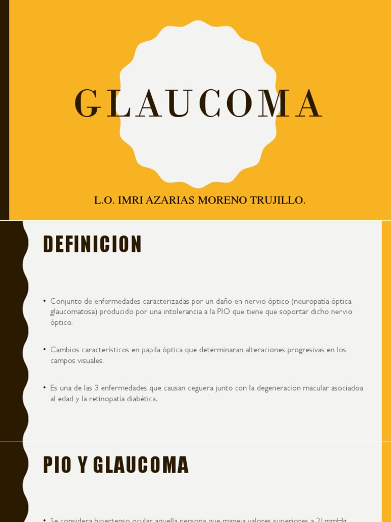 Glaucoma | Descargar gratis PDF | Glaucoma | Ojo humano